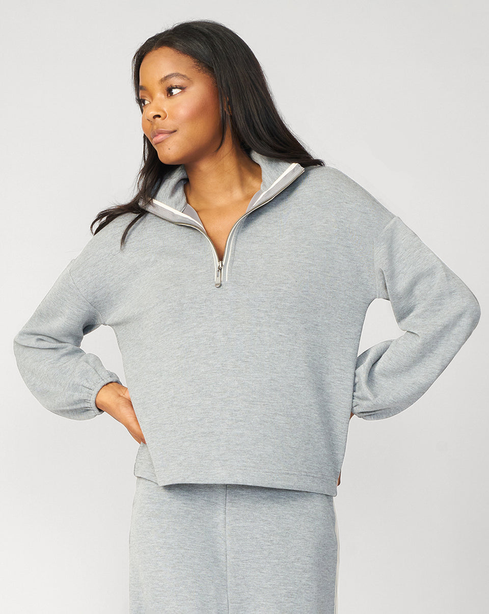 Cable & Gauge Half Zip Pullover & Wide Leg Pant
